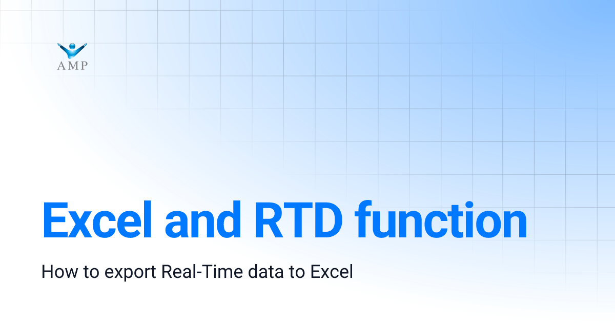 Excel and RTD function | Help Guide | AMP Futures